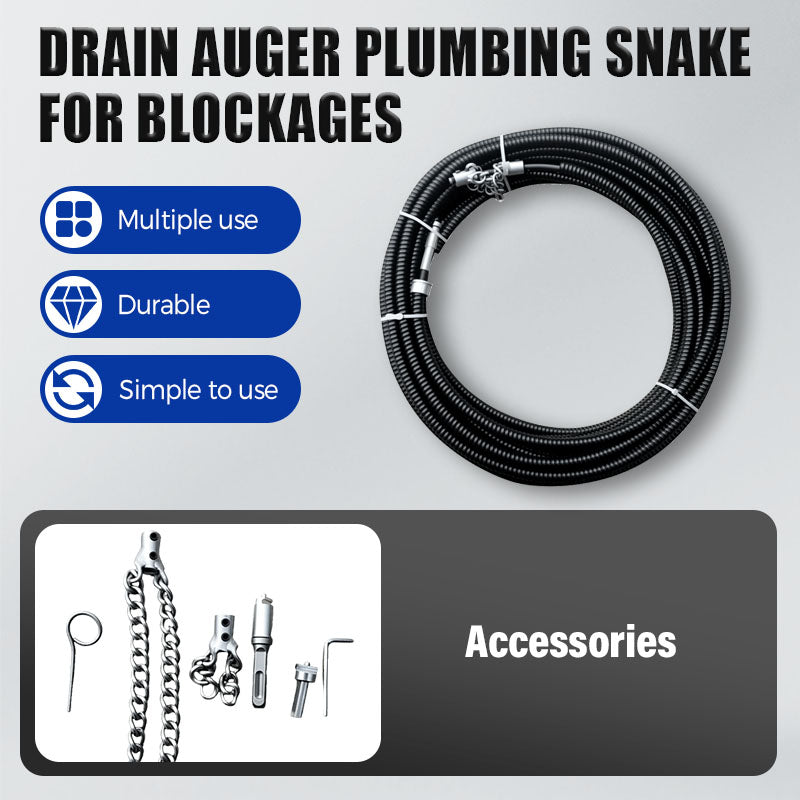 Drain Auger Plumbing Snake for Blockages – relaxrich